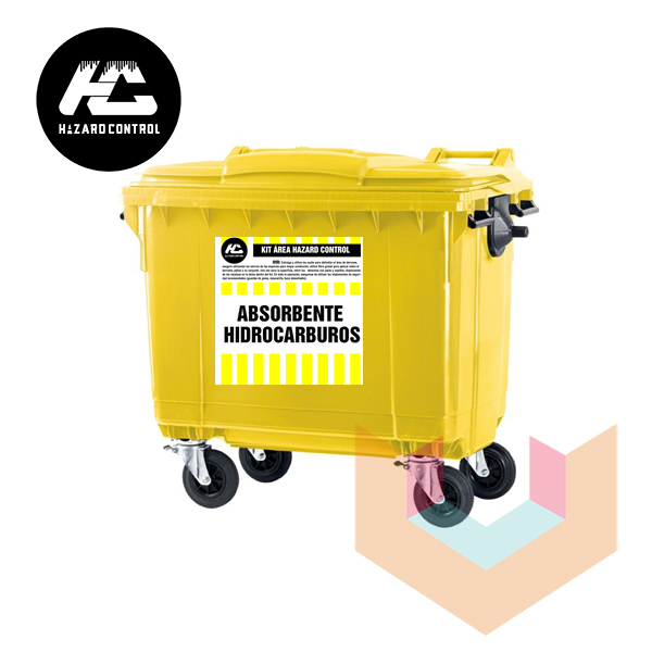 Kit Antiderrame Absorbente de aceites 770 lts Hazard Control